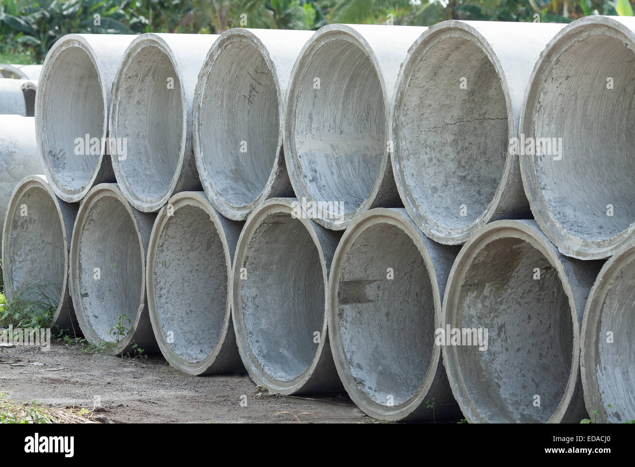 concrete pipe for use in construction, housing and heavy industry Stock ...