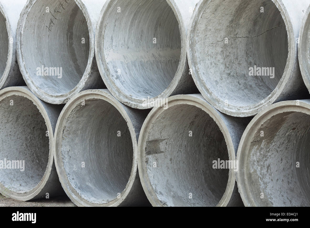 concrete pipe for use in construction, housing and heavy industry Stock ...