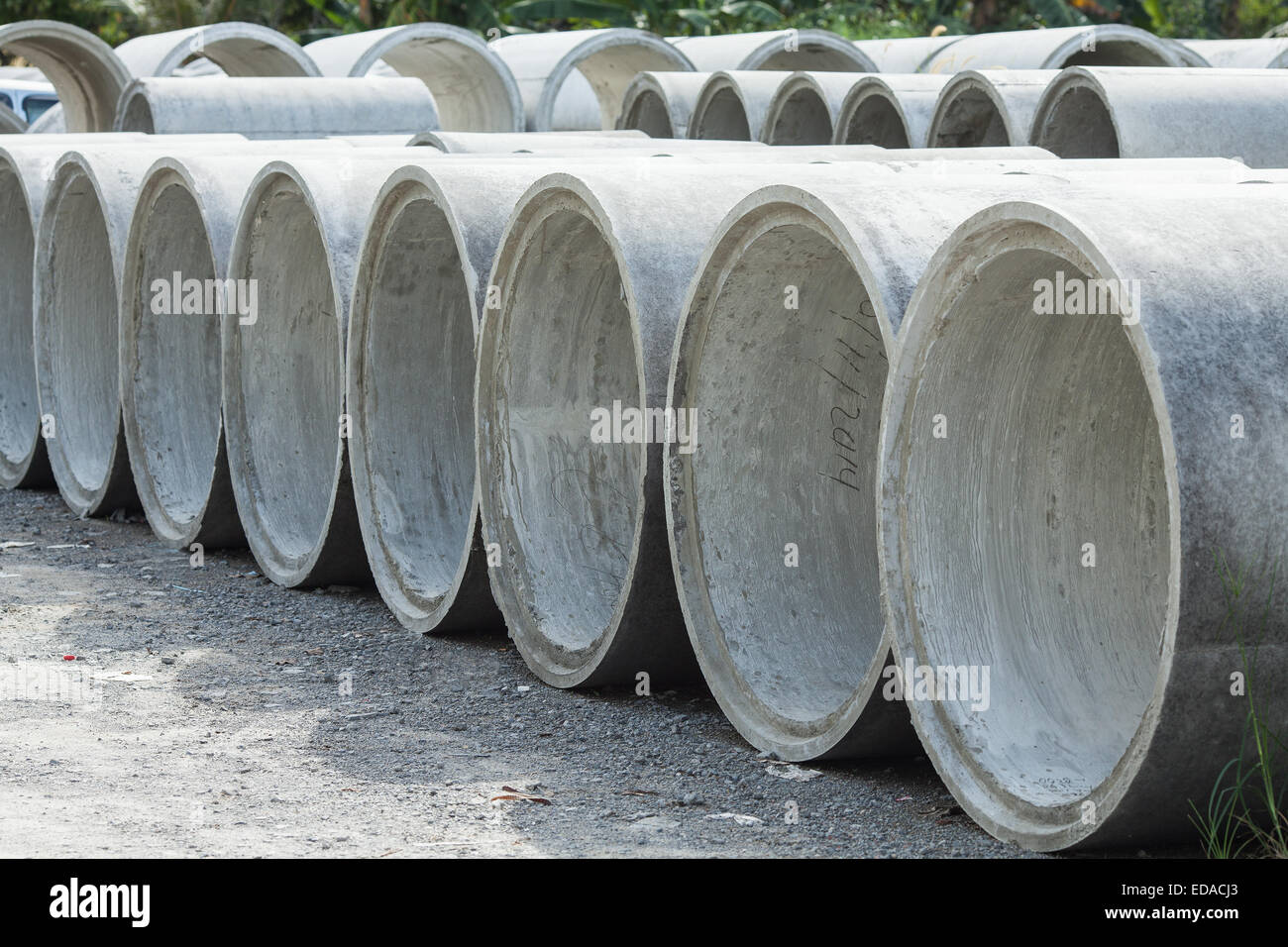 concrete pipe for use in construction, housing and heavy industry Stock ...