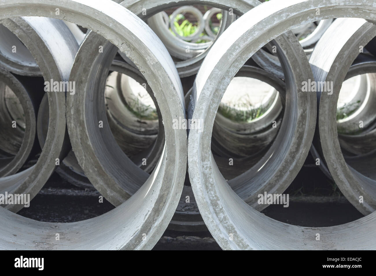 concrete pipe for use in construction, housing and heavy industry Stock ...