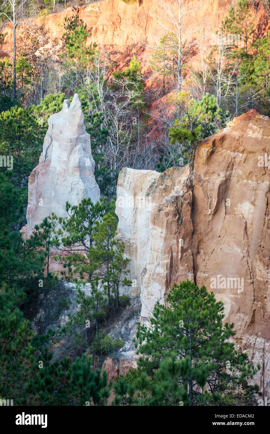 The variegated colors of clay fins and spires contrast with the ...
