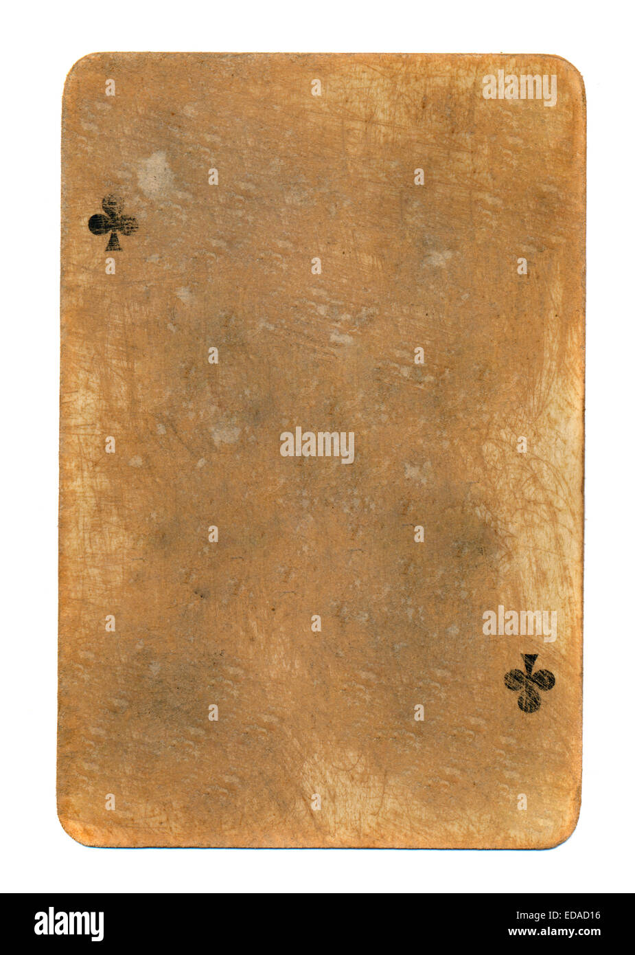old used rubbed empty playing card paper background isolated on white ...