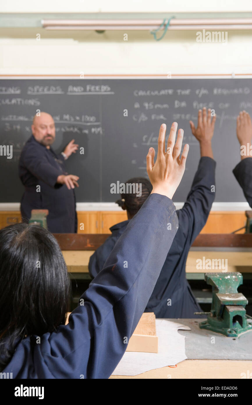 Teacher asking questions school hi-res stock photography and images - Alamy