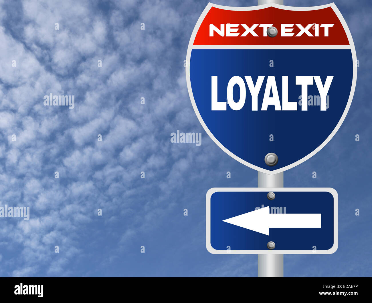 Loyalty road sign Stock Photo - Alamy