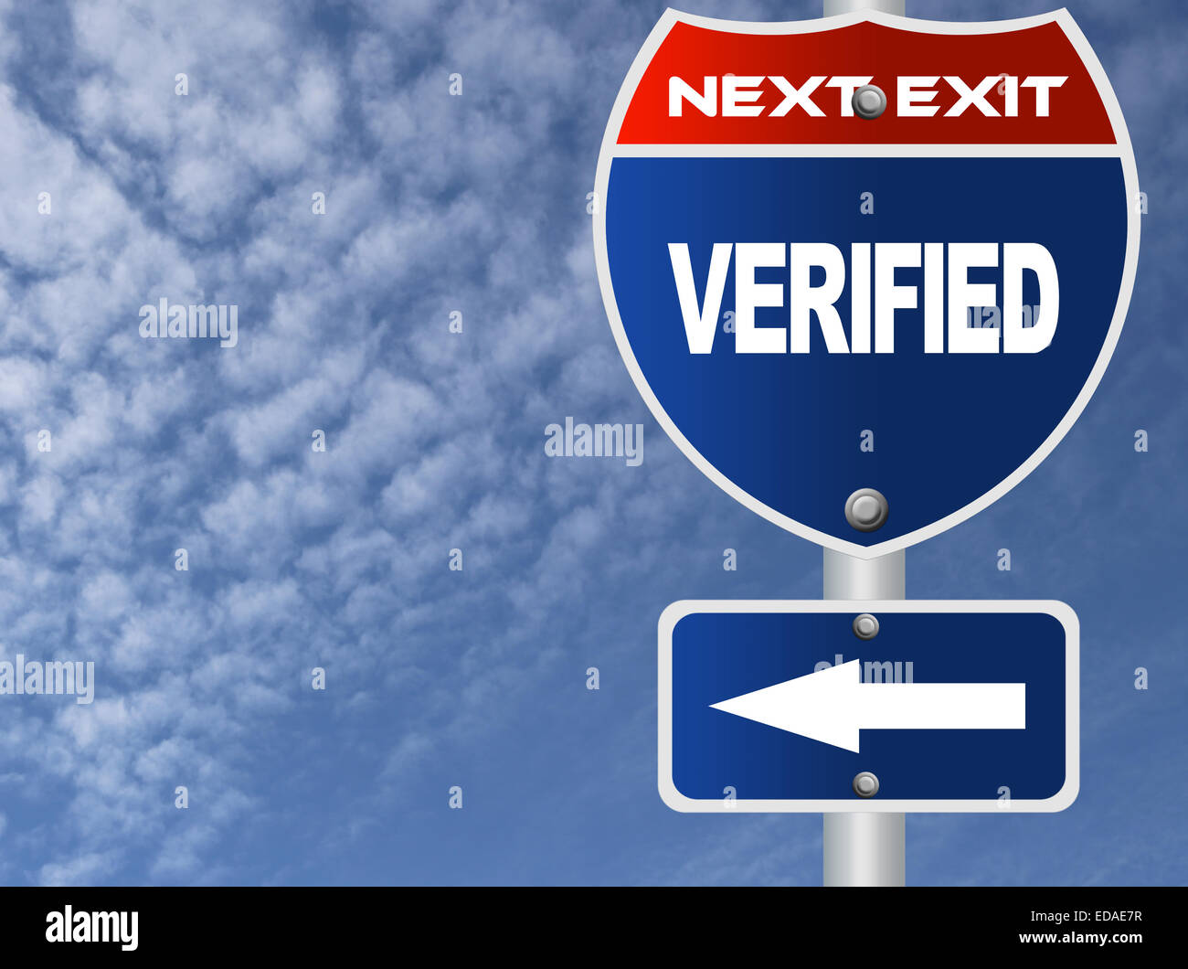 Verified sign hi-res stock photography and images - Alamy