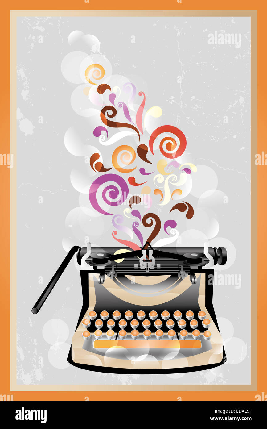 Vintage Typewriter Poster High Resolution Stock Photography and Images ...