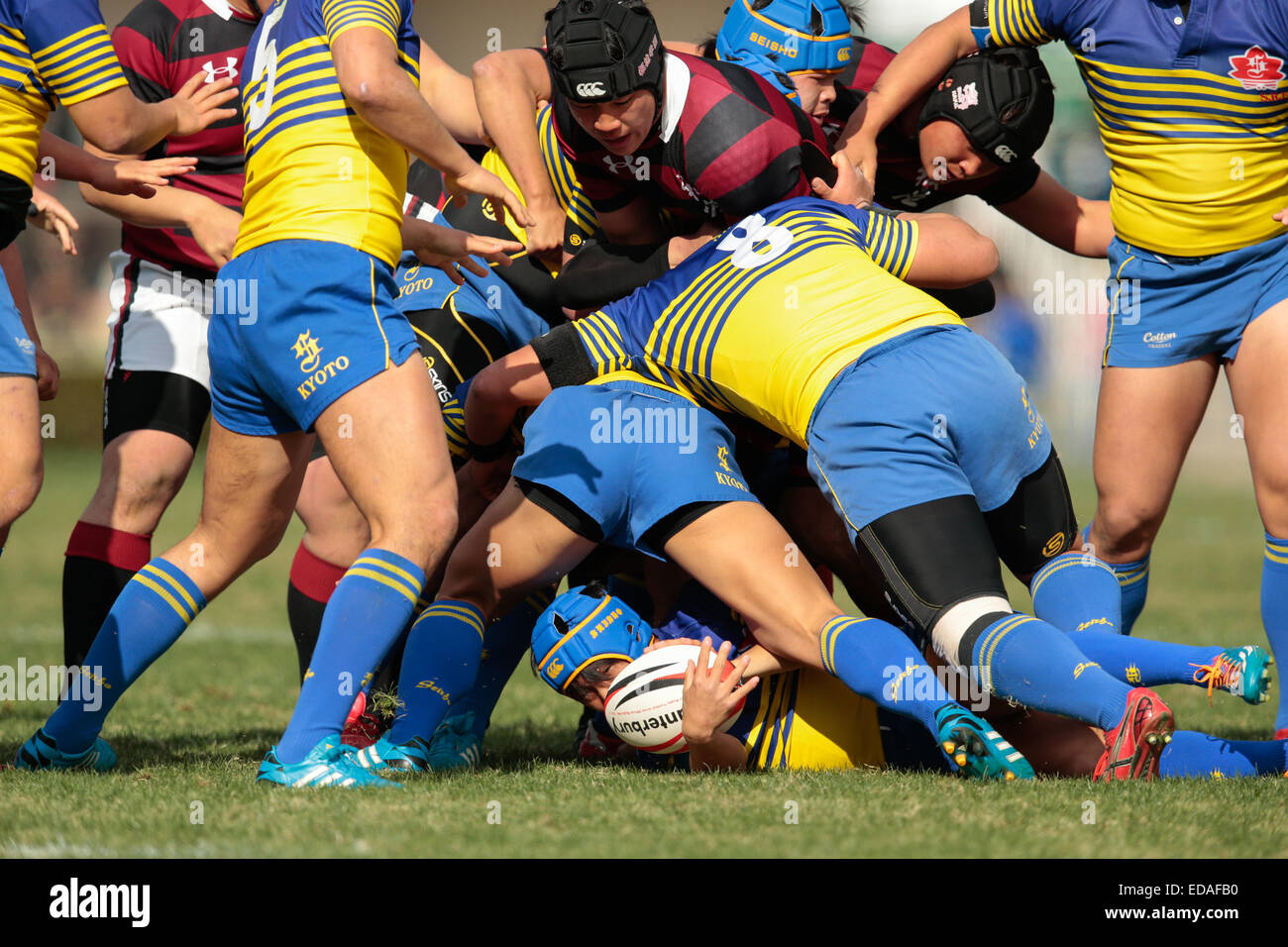 Hanazono Rugby Stadium, Osaka, Japan. 3rd Jan, 2015. Kyoto Seisho Team ...