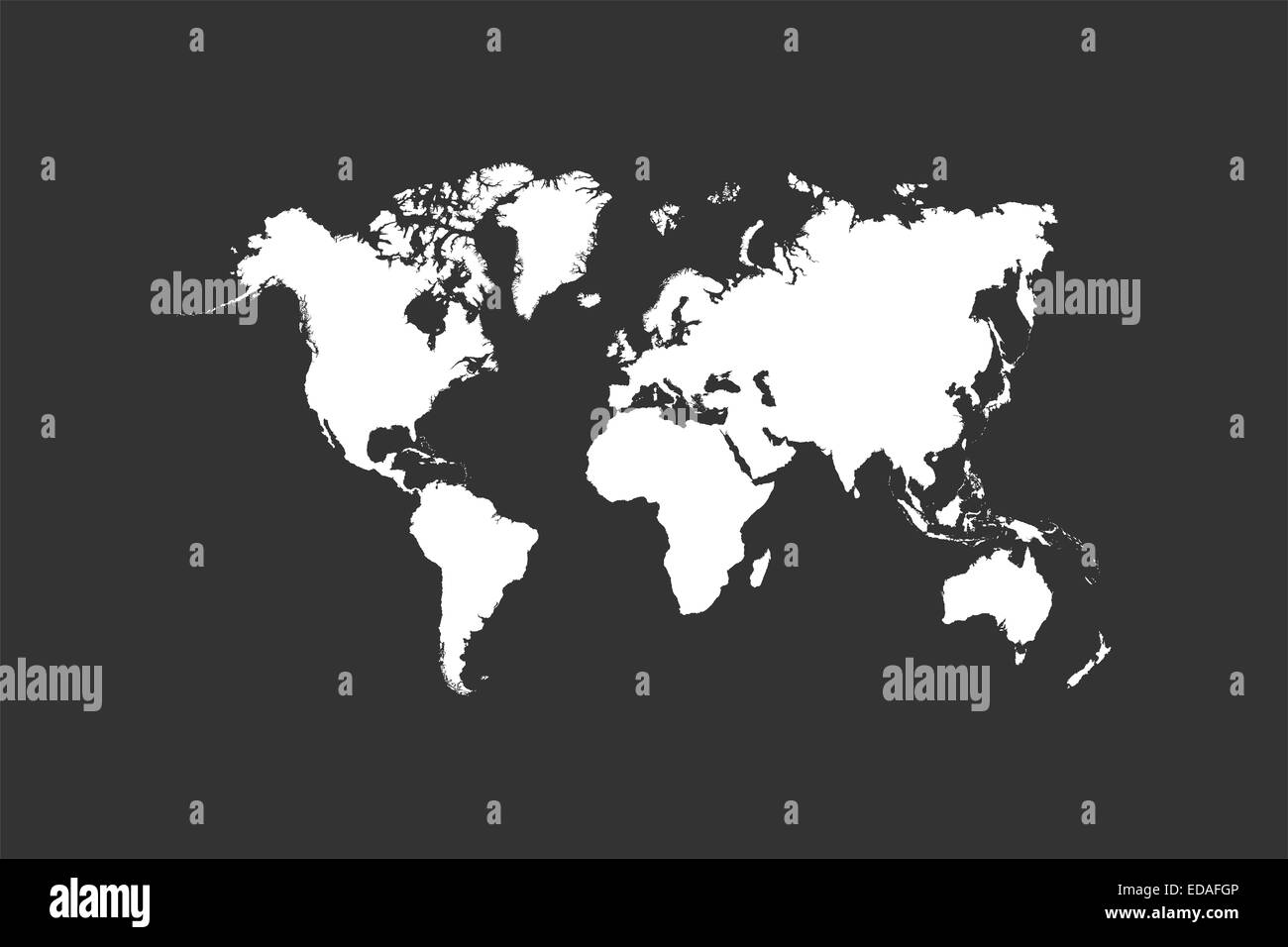 Simple World Map Outline Black And White