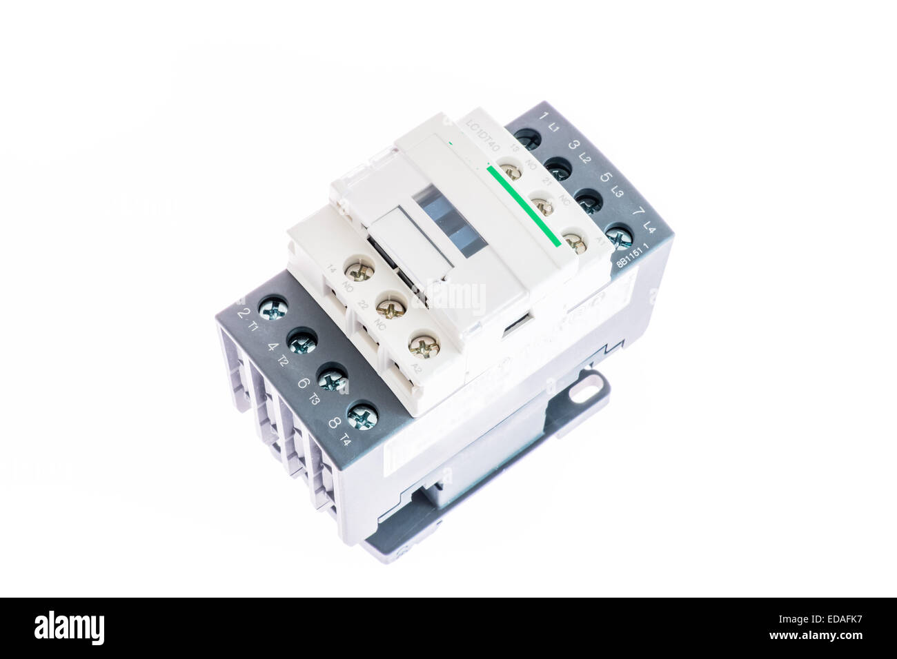 contactor for din rail 100 ampere with protection Stock Photo - Alamy