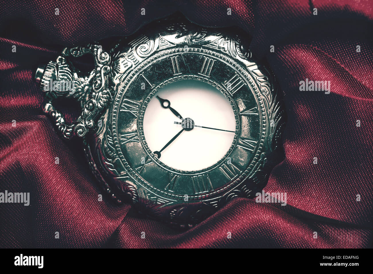 Retro Photo Of Vintage Pocket Watch Closeup Stock Photo - Alamy