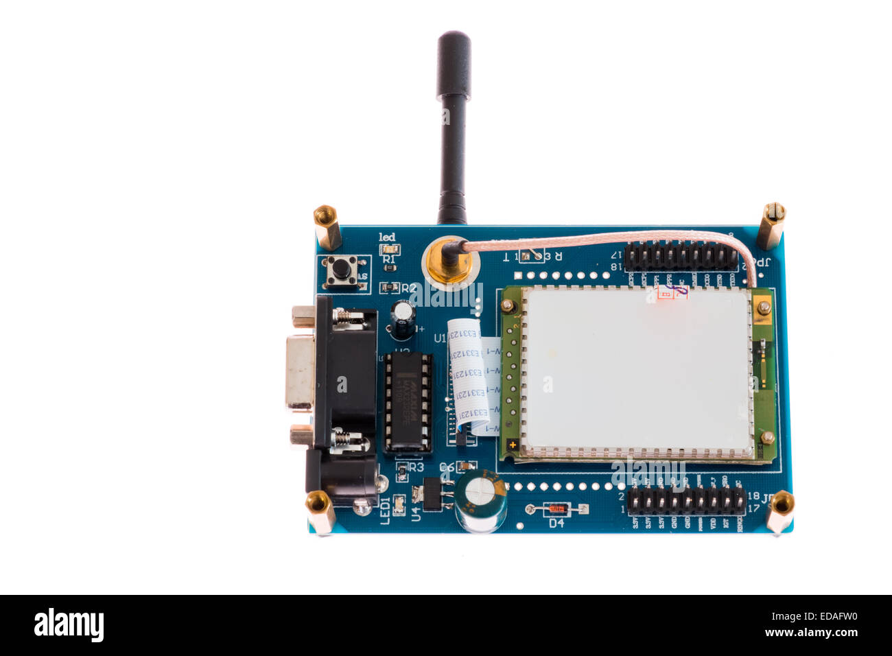 Electronic board with gsm modem and antenna Stock Photo - Alamy