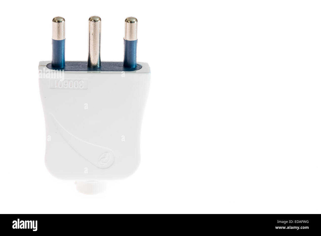 Withe Italian plug 16 ampere and adapter Stock Photo - Alamy