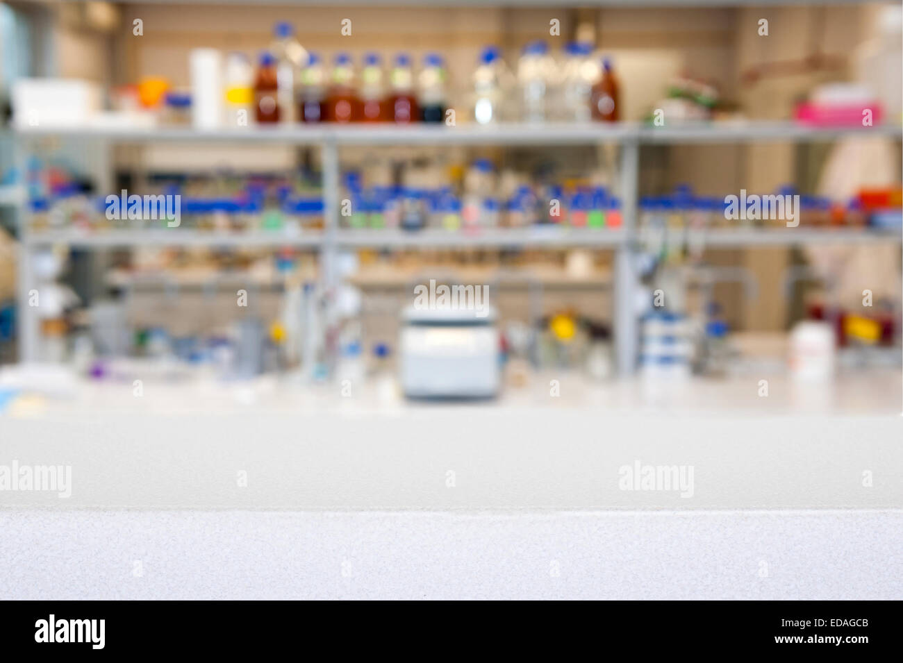 empty laboratory top or bench against blurred la1boratory Stock Photo ...