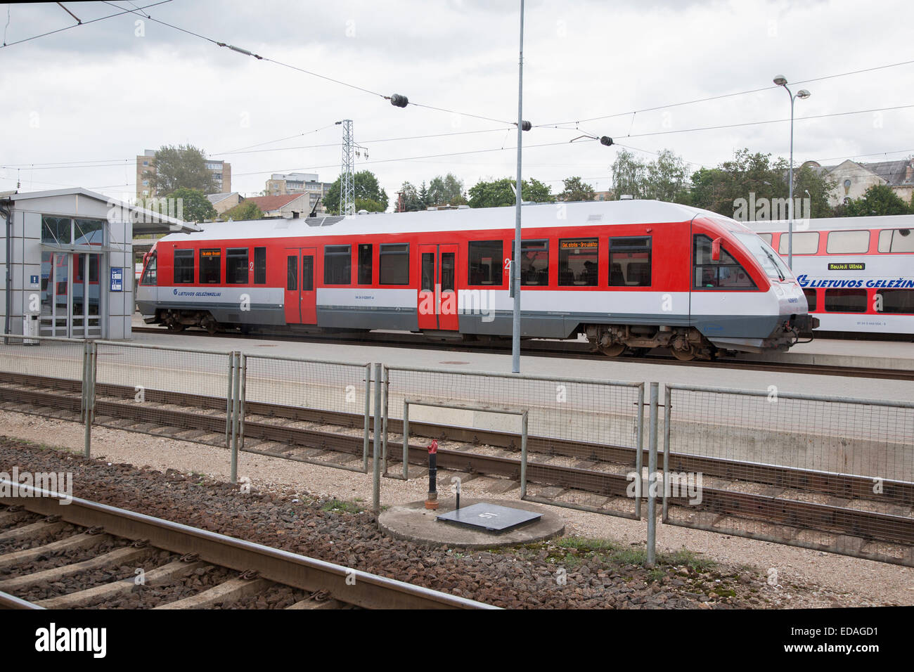 Airport Train at Vilnius Station, Lithuania Stock Photo - Alamy