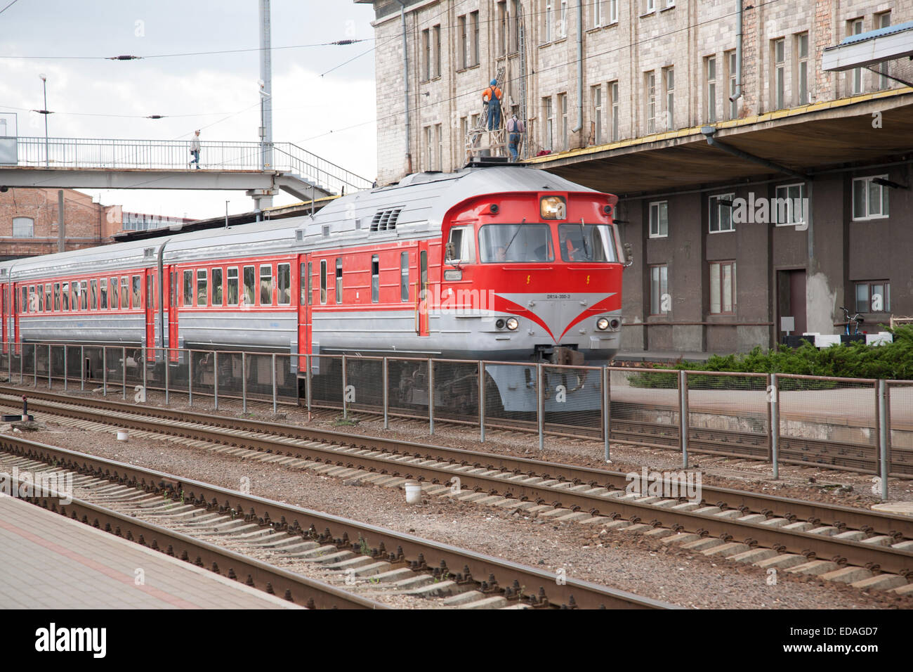 Train at Vilnius Station, Lithuania Stock Photo - Alamy