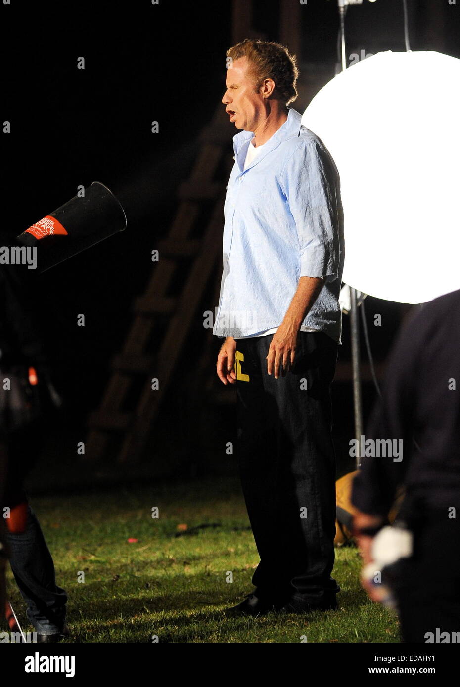 Funnyman Will Ferrell filming late scenes for his new comedy movie 'Get ...
