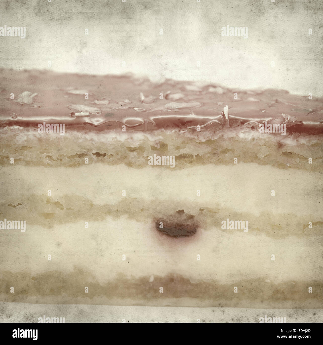 textured old paper background with strawberry cake Stock Photo - Alamy