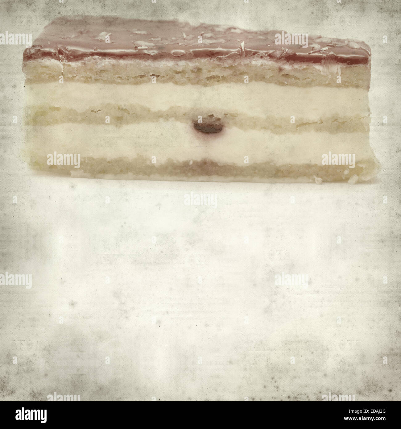 textured old paper background with strawberry cake Stock Photo - Alamy