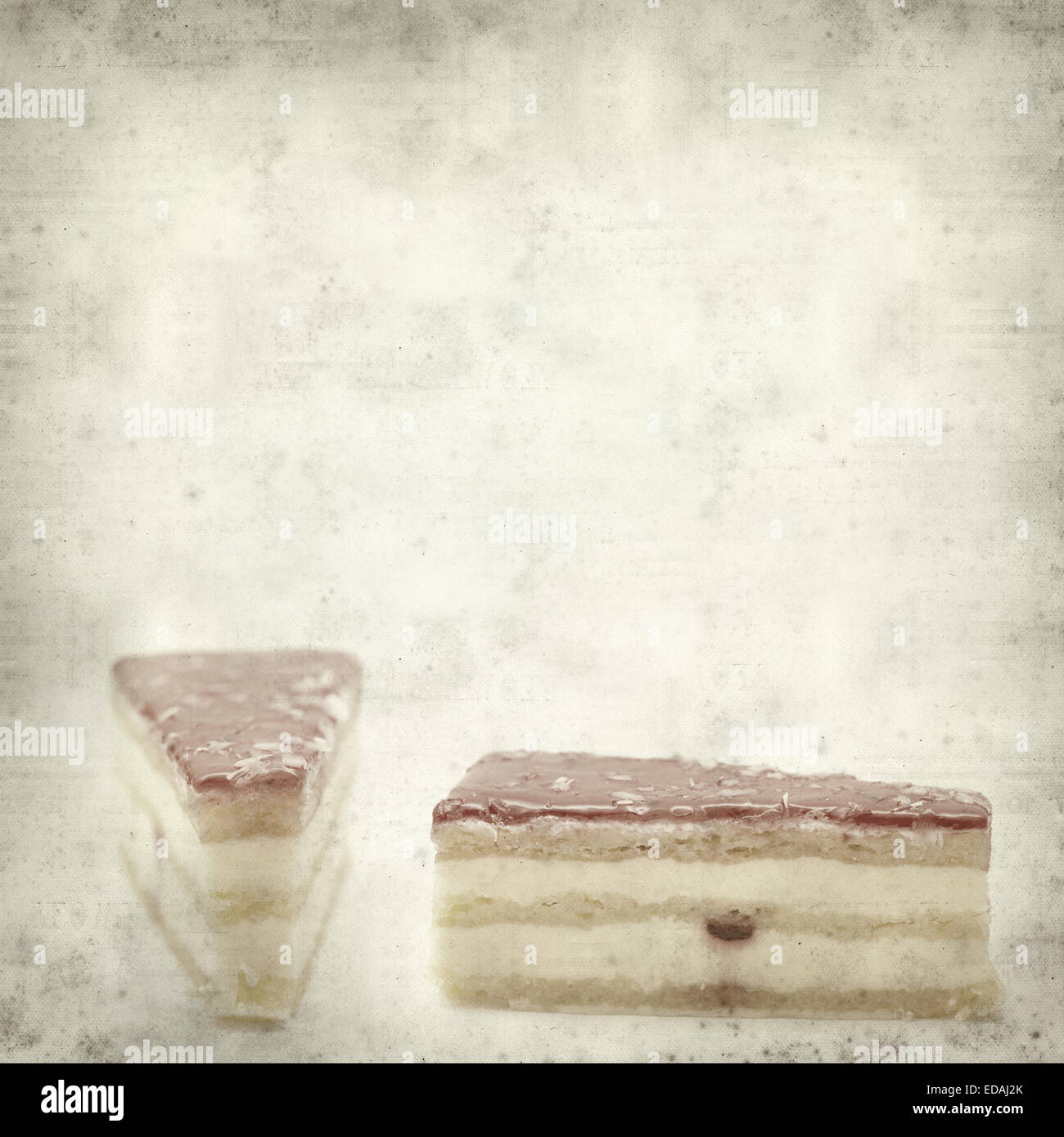 textured old paper background with strawberry cake Stock Photo - Alamy
