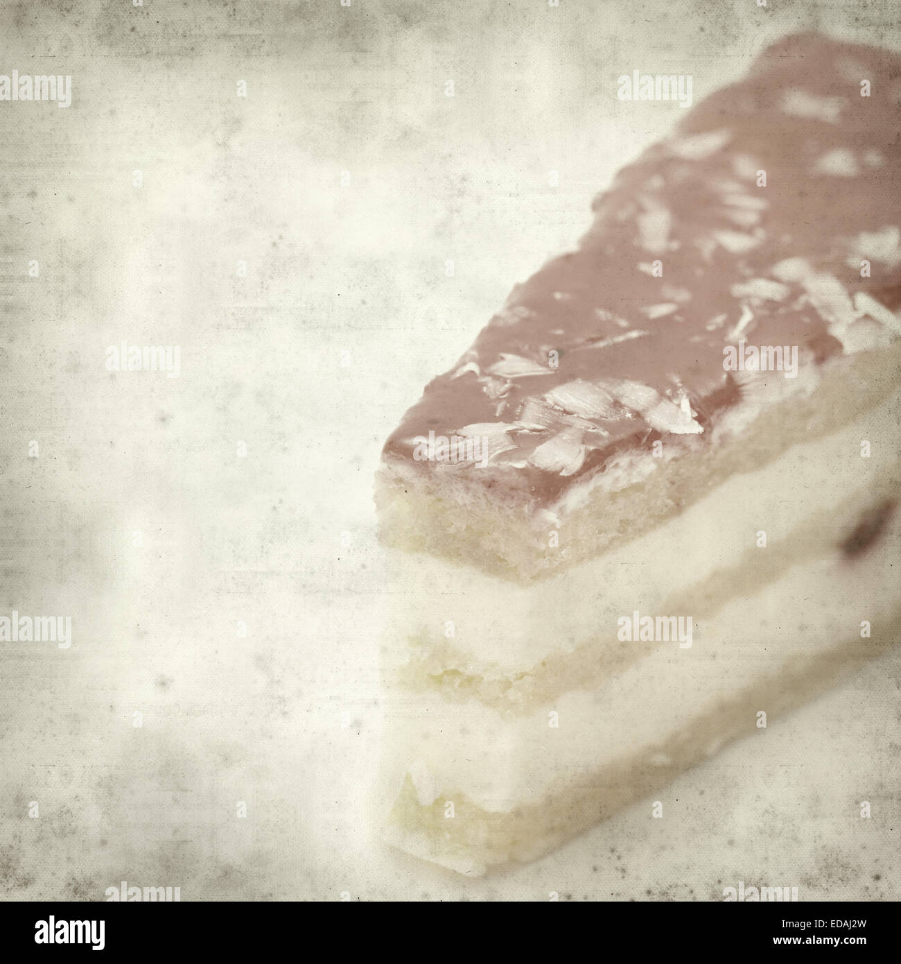 textured old paper background with strawberry cake Stock Photo - Alamy