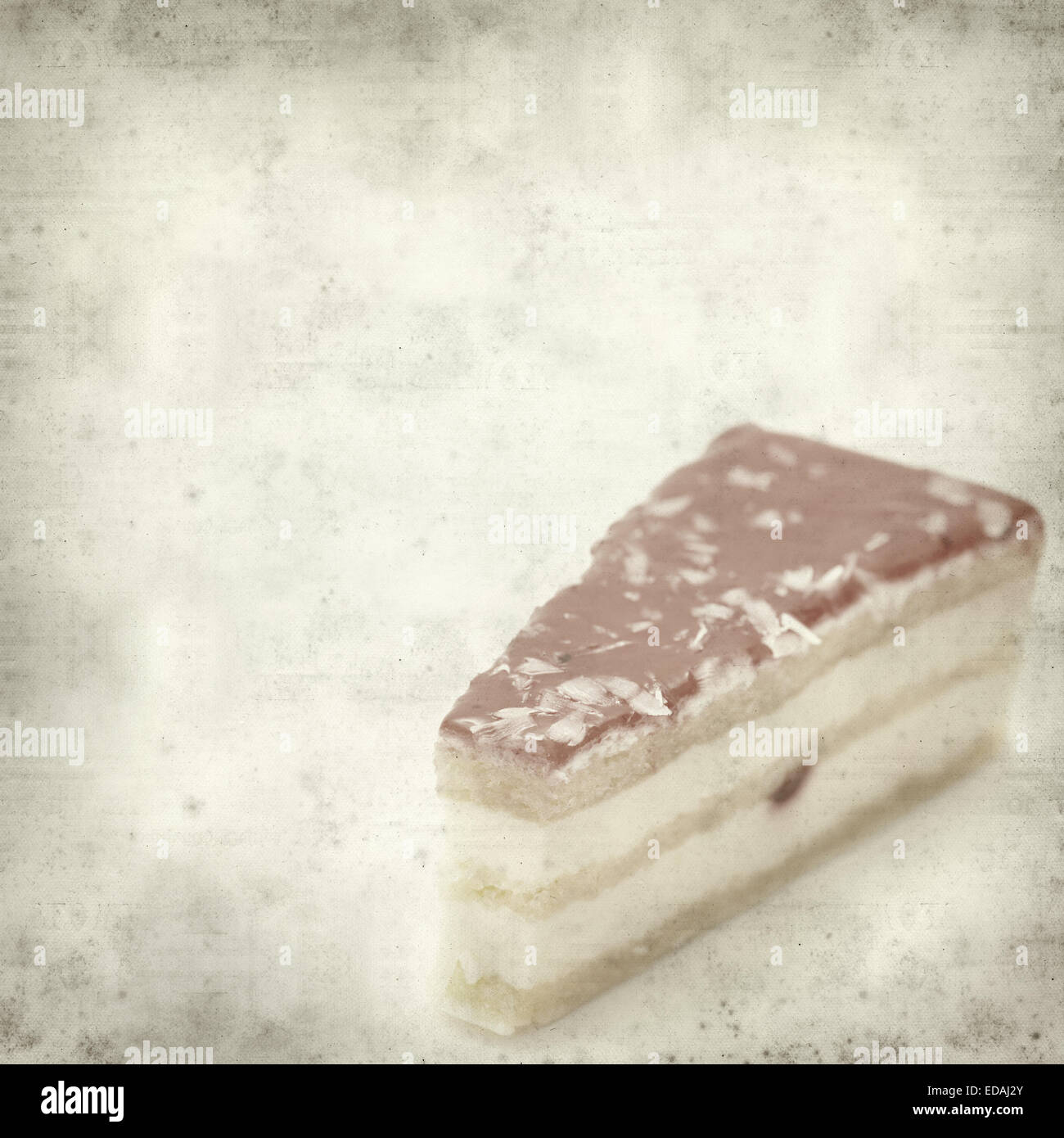 textured old paper background with strawberry cake Stock Photo - Alamy