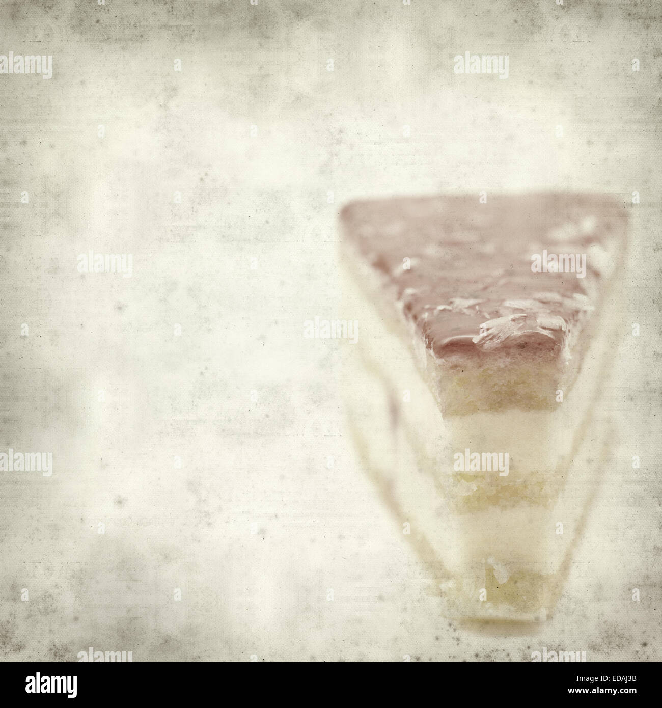 textured old paper background with strawberry cake Stock Photo - Alamy
