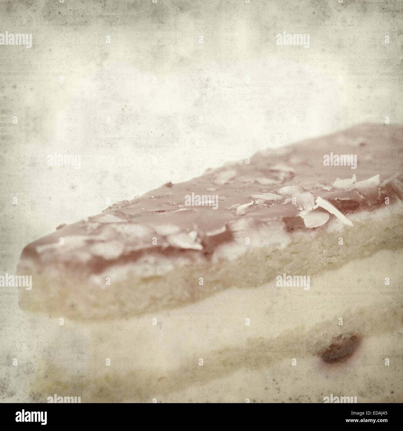 textured old paper background with strawberry cake Stock Photo - Alamy