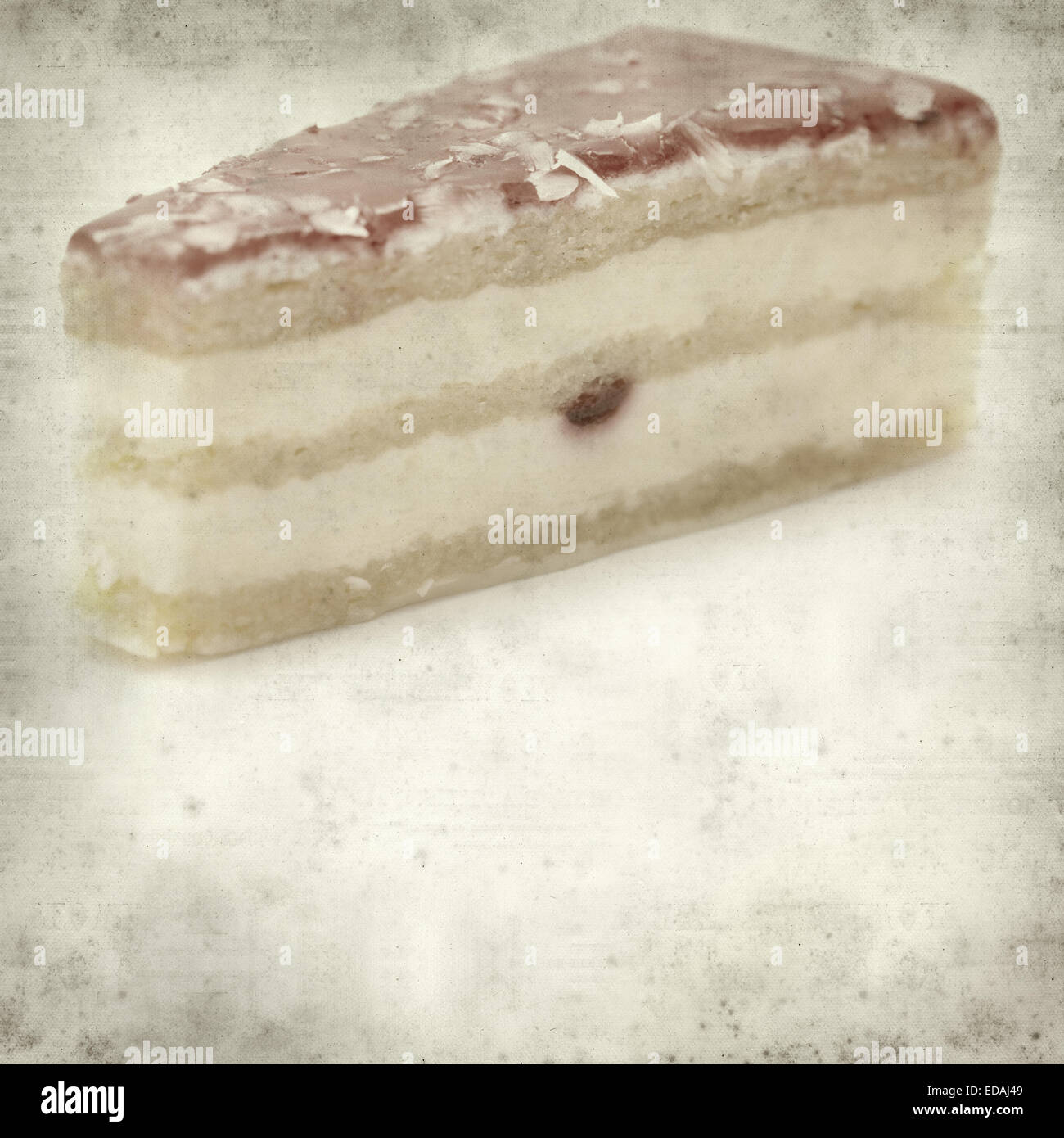 textured old paper background with strawberry cake Stock Photo - Alamy