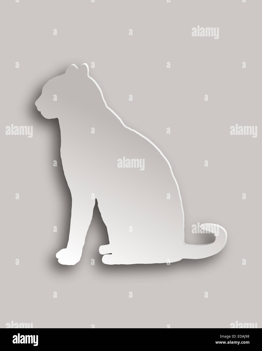 Cat paper style Stock Photo - Alamy