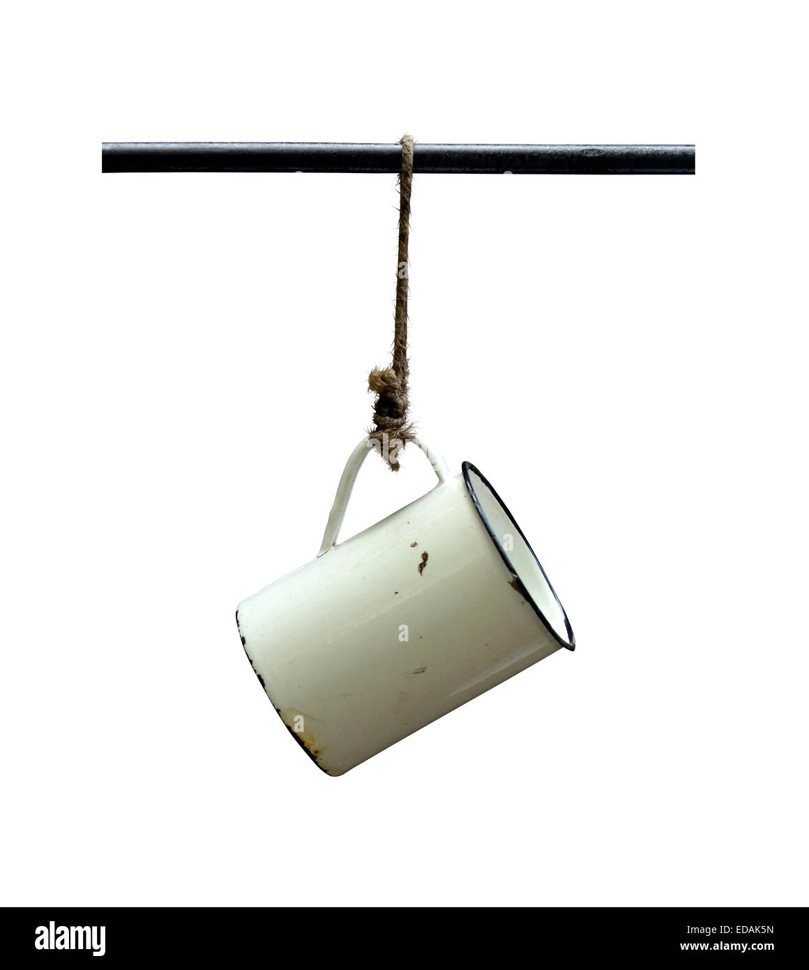 Old Tin Camping Cup Stock Photo - Alamy