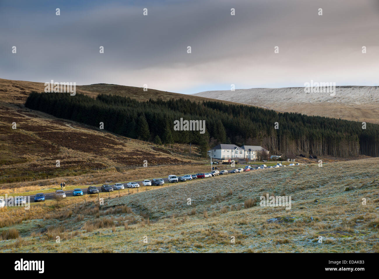 Storey Arms Outdoor centre with Pen Y Fan in the background. Brecon ...