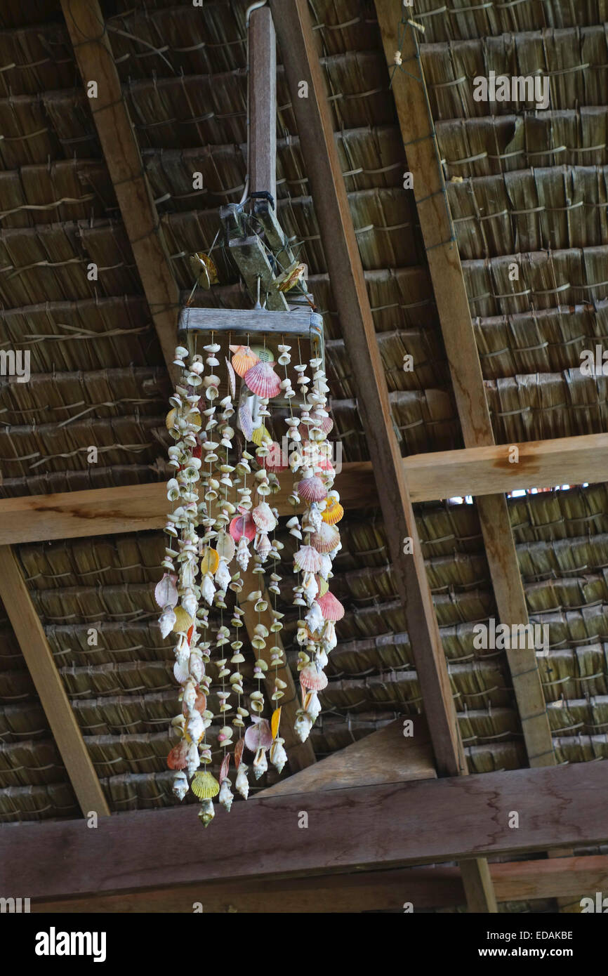 Mobile made from various shells, Koh Lanta Thailand, Southeast Asia ...