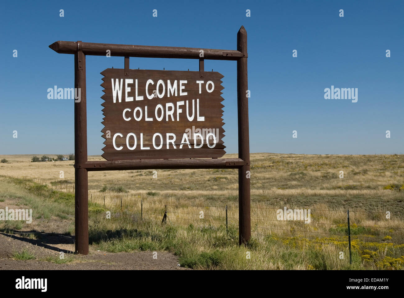 Welcome to Colorado sign USA Stock Photo - Alamy