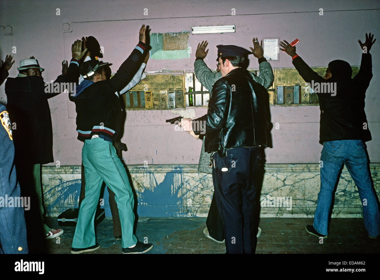 USA, HARLEM, NEW YORK CITY - APRIL 1978. 28th Precinct policemen drugs ...