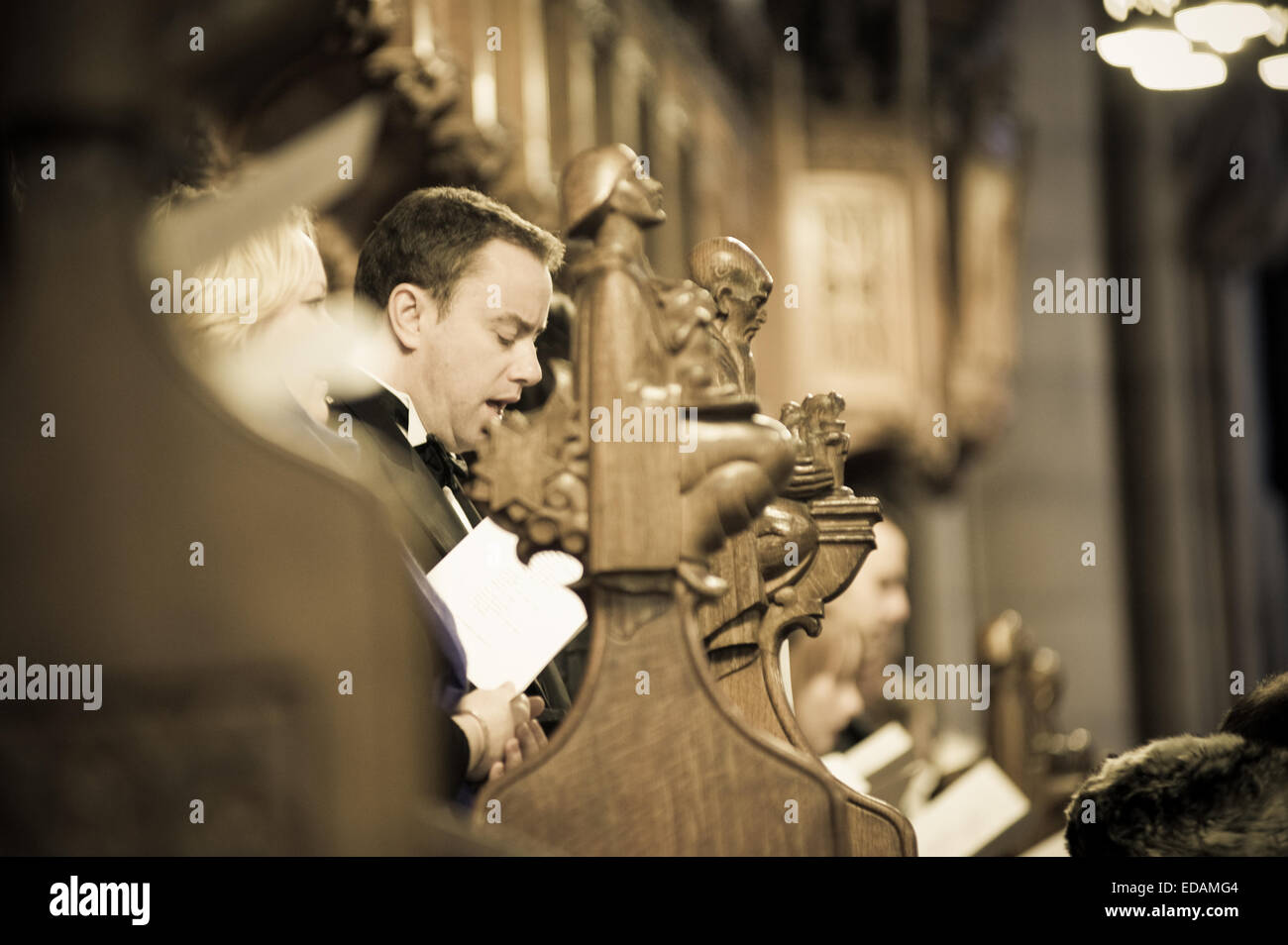 Singing hymns hi-res stock photography and images - Alamy