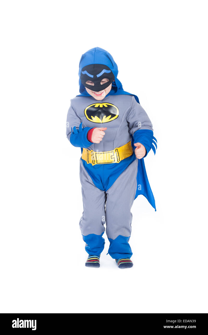 Boy dressed as batman in studio Stock Photo - Alamy