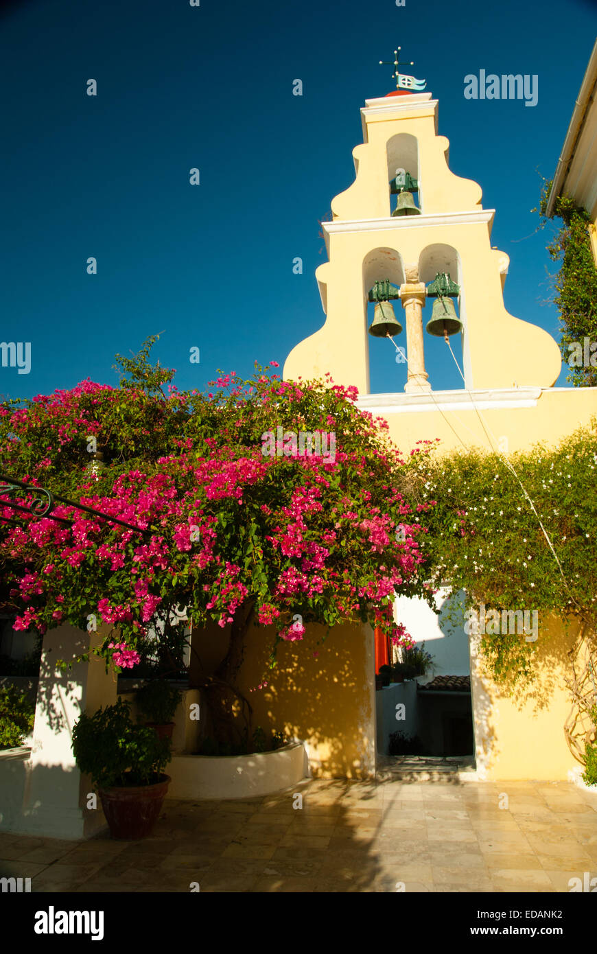Paleokastritsa monastery, Corfu Island, Greece Stock Photo - Alamy