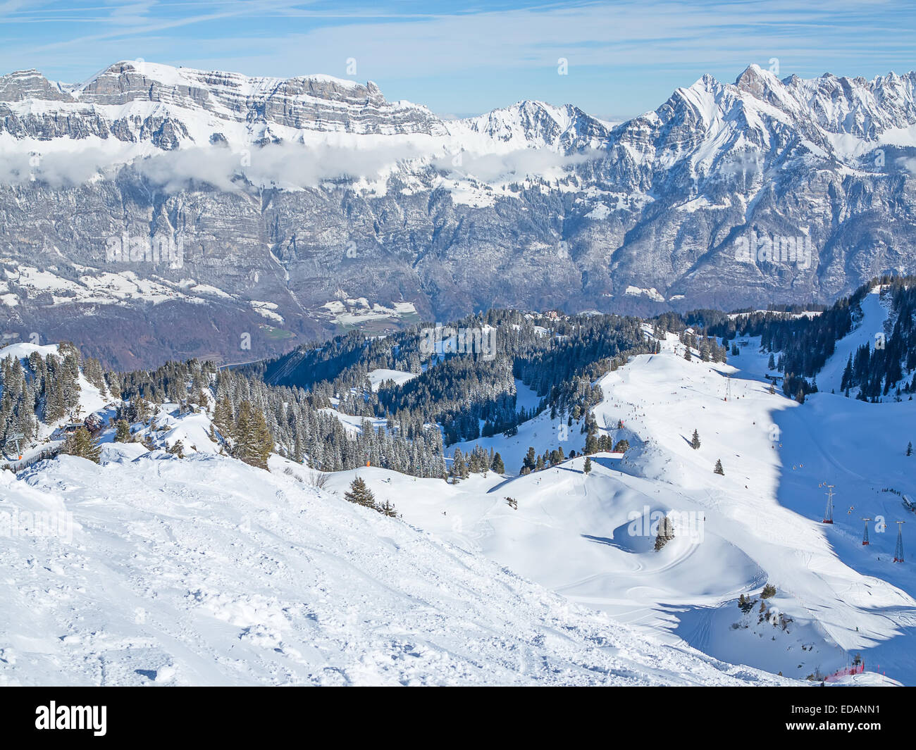 Winter in the swiss alps, Switzerland Stock Photo - Alamy