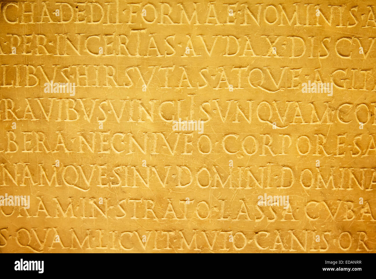 Pre-christian latin writing carved on the tombstone Stock Photo - Alamy