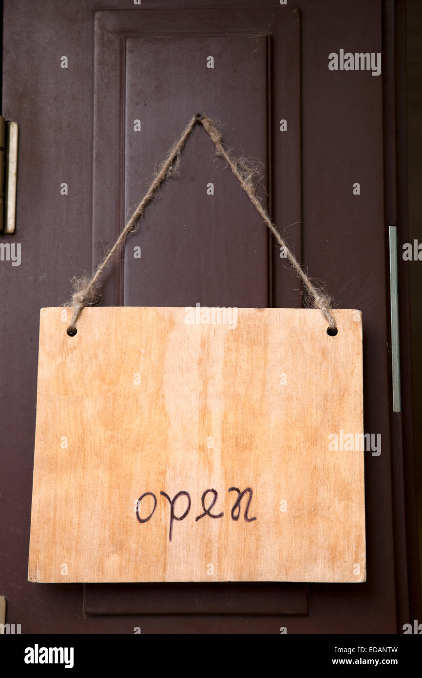 Shop door sign blank hi-res stock photography and images - Alamy