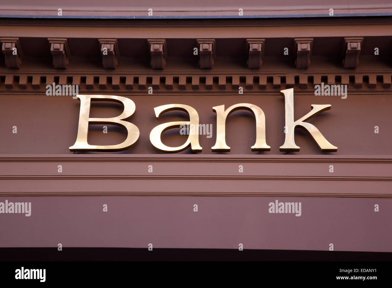 Bank Sign on Branch Facade Stock Photo - Alamy