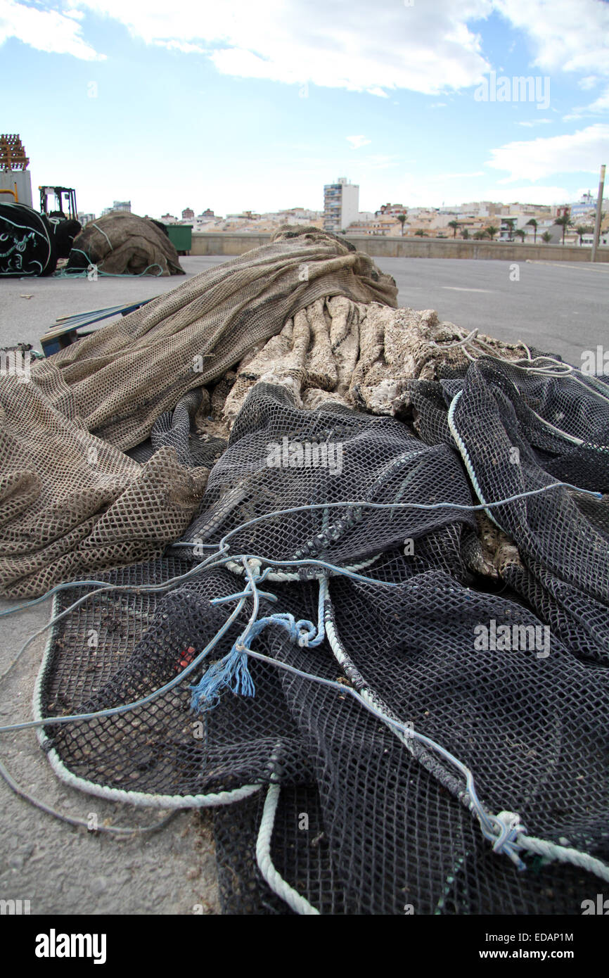 Fishing Nets small fishing industry Stock Photo - Alamy