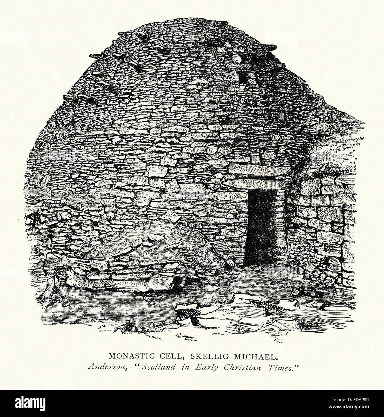 Monastic Cell at Skellig Michael an island in the Atlantic Ocean, 11.6 ...