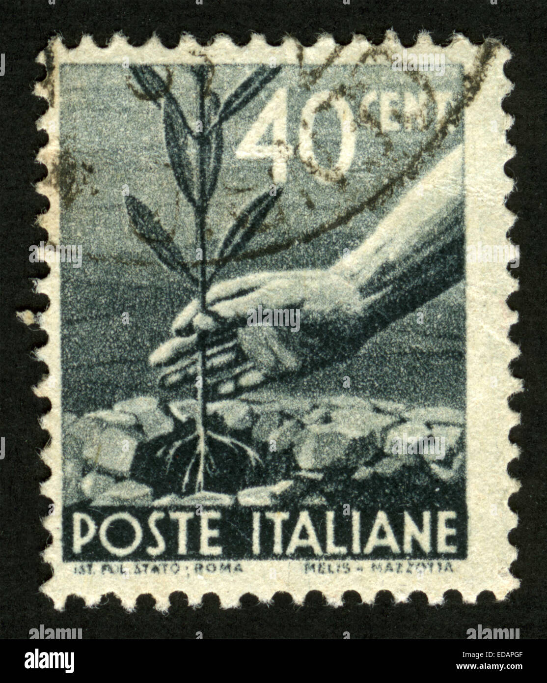 Italy postage stamp hi-res stock photography and images - Alamy