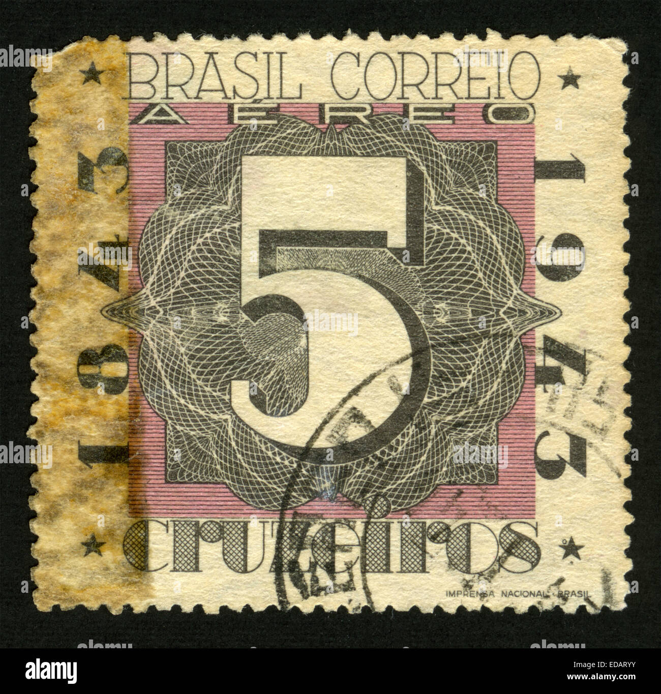 Brazil postage stamp hi-res stock photography and images - Alamy