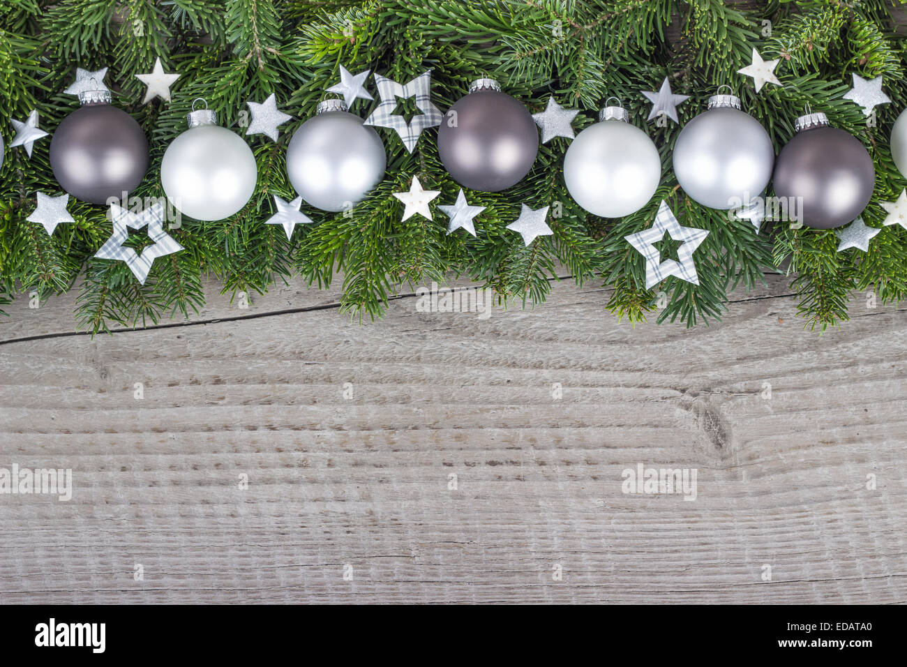 Fir branches christmas silver hi-res stock photography and images - Alamy