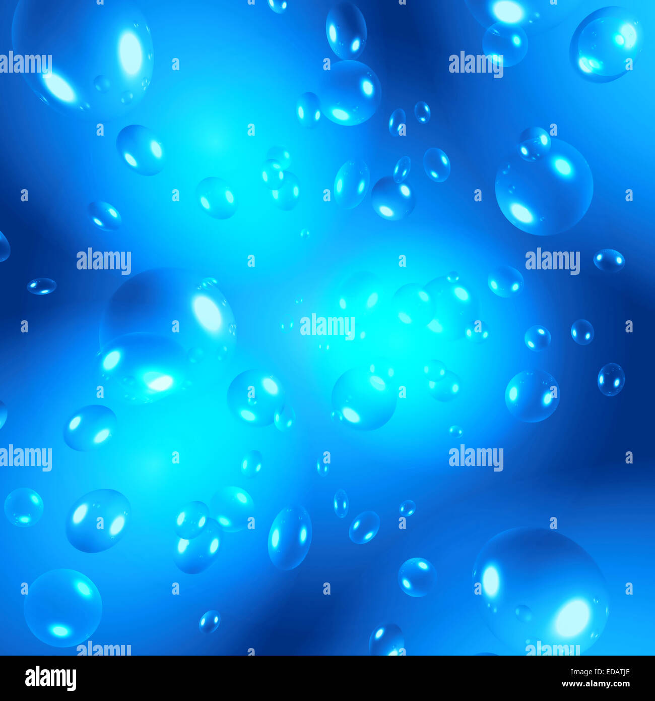 Abstract bubbles blue background Stock Photo - Alamy