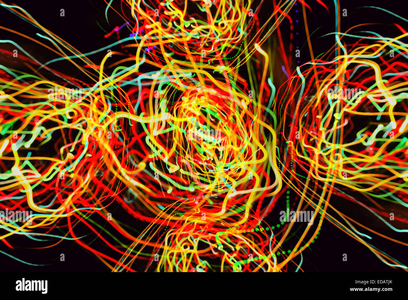Abstract color pattern of motion neon lights Stock Photo - Alamy