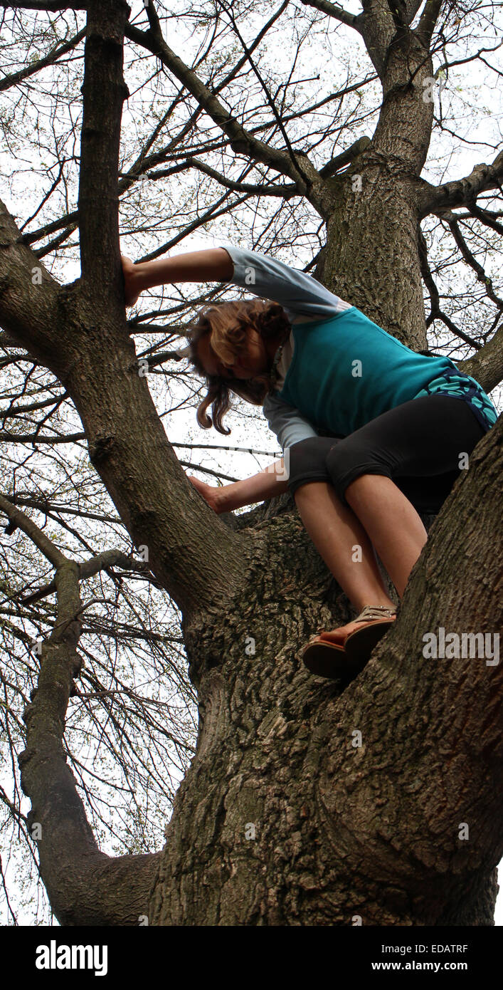 Girl Climbing Tree Stock Photos & Girl Climbing Tree Stock Images - Alamy