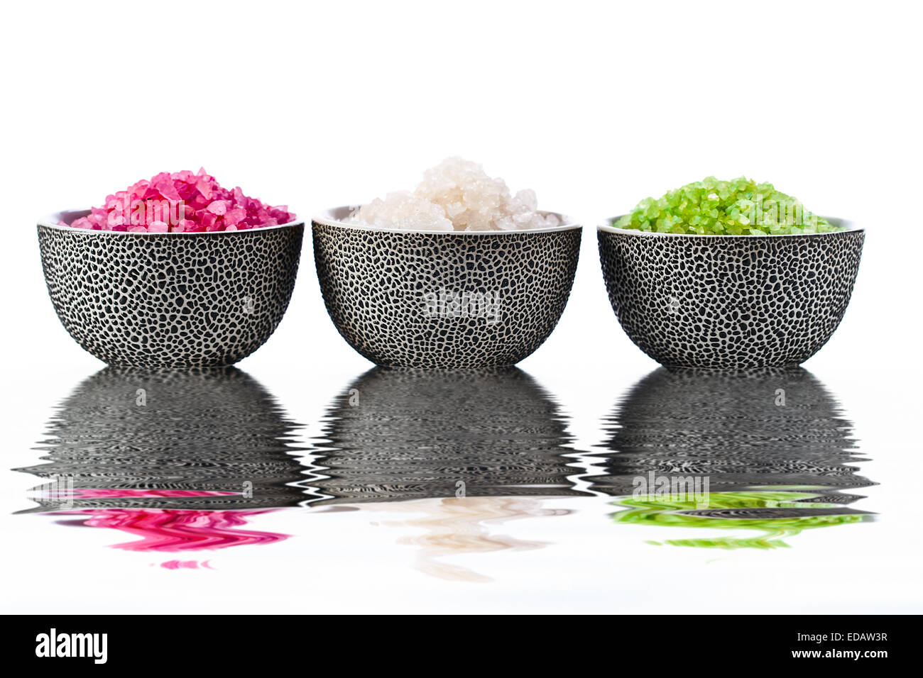 Sea salt isolated on a white background Stock Photo - Alamy